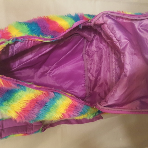 Other | Rainbow Fuzzy Backpack | Poshmark